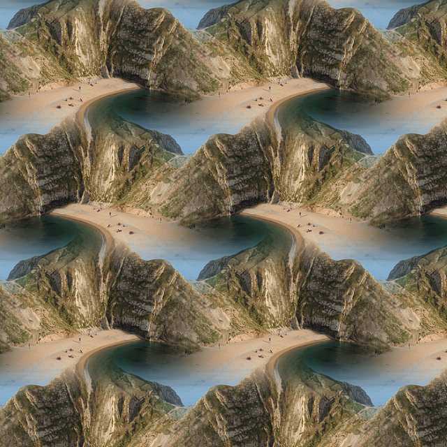 Naturalistic patterns created from a Durdle Door photo - Created in ...